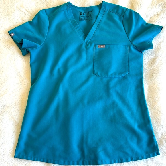Figs | Tops | Figs Scrubs Caterina One Pocket Teal | Poshmark
